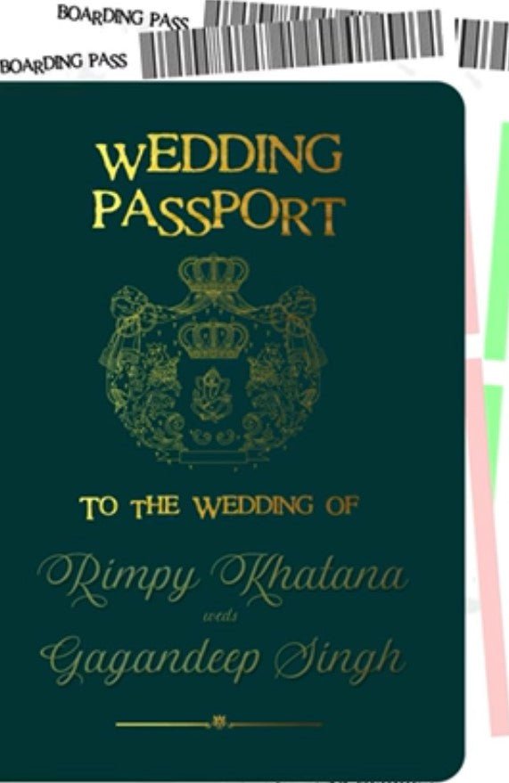 Custom Passport Theme Video Evite | Digital Wedding Evideo | Passport ...