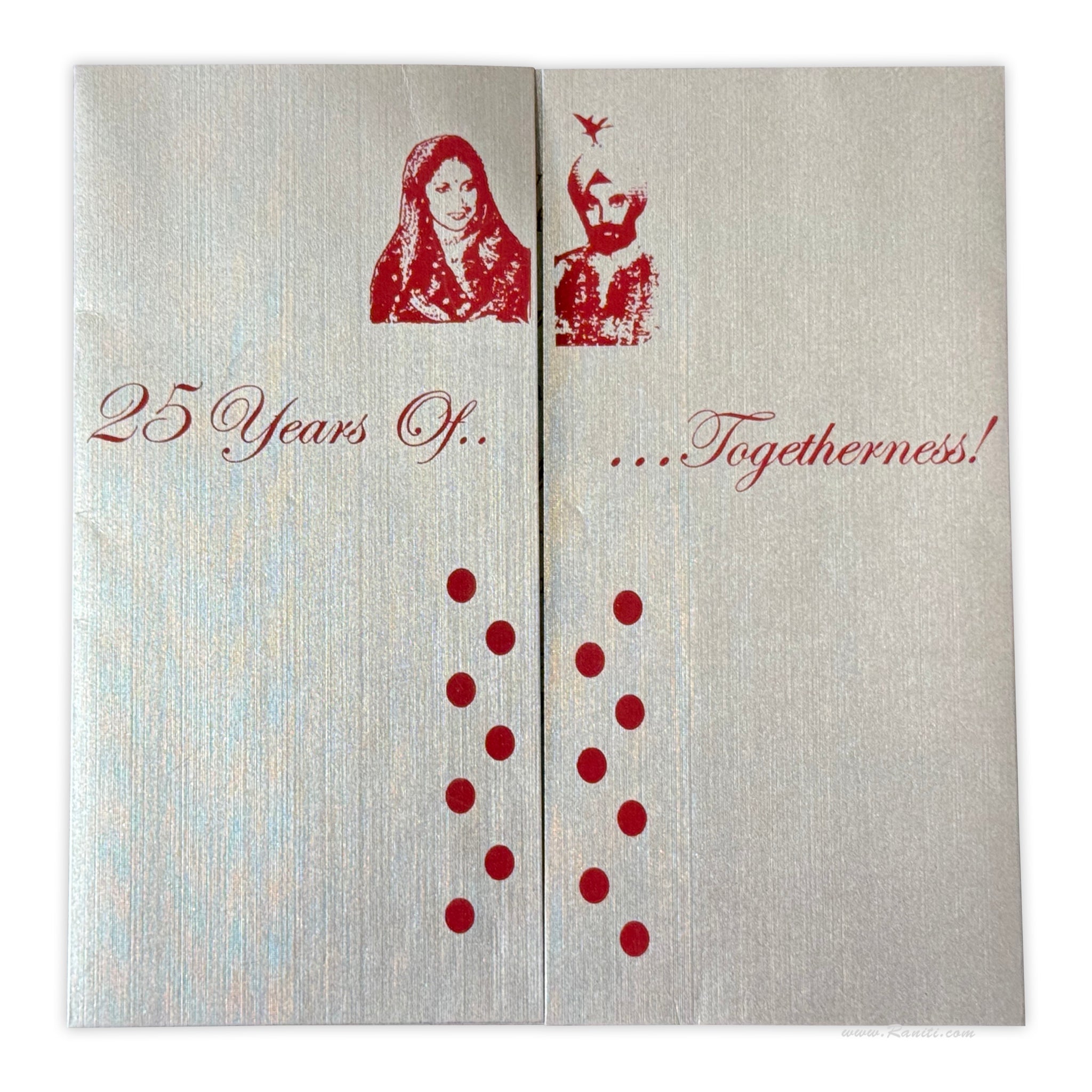 Silver Anniversary Custom Invitation Card | 25th Anniversary Milestone ...