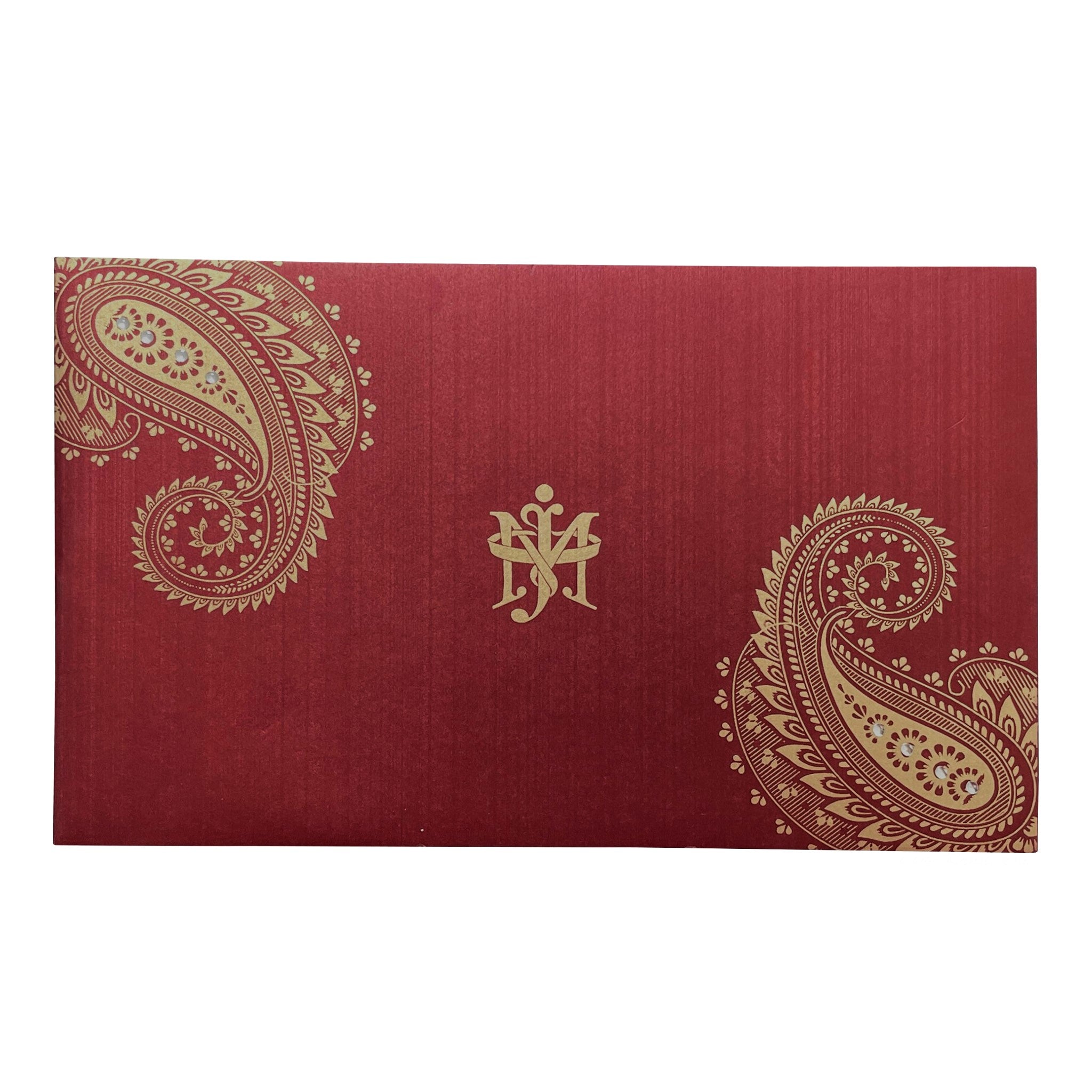 Red Rectangle Wedding Custom Invitation Card, Custom Red Invitations ...