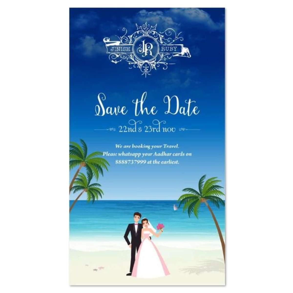 Animated Digital Evites | Save The Date Cards Custom Evite RDEV-2 ...