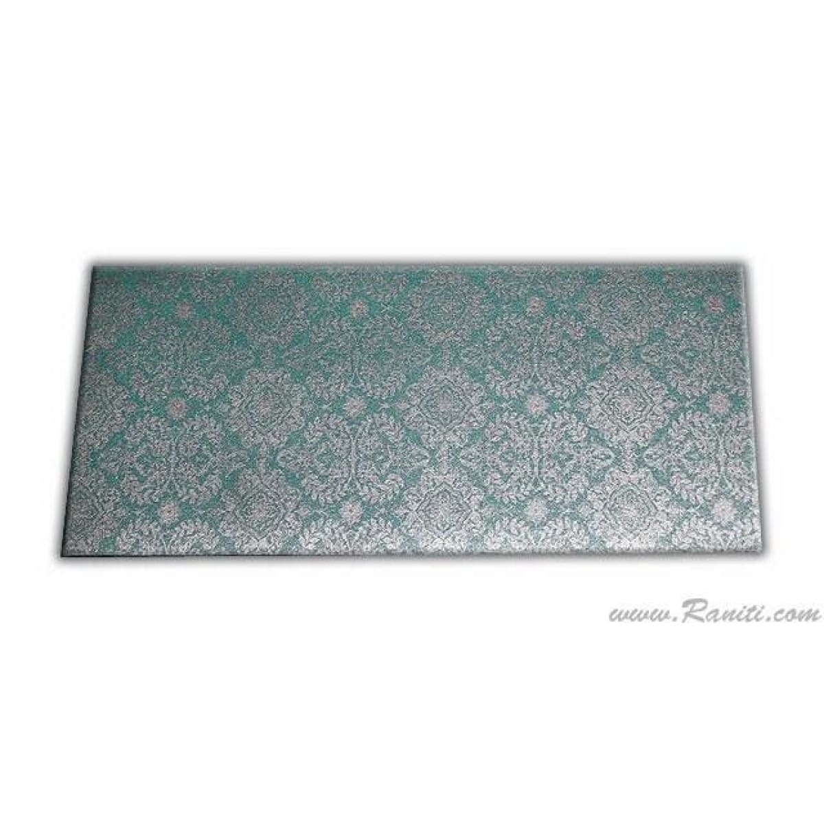 Green and Silver Personalized Money Gift Check Envelope AME-23 - Raniti ...