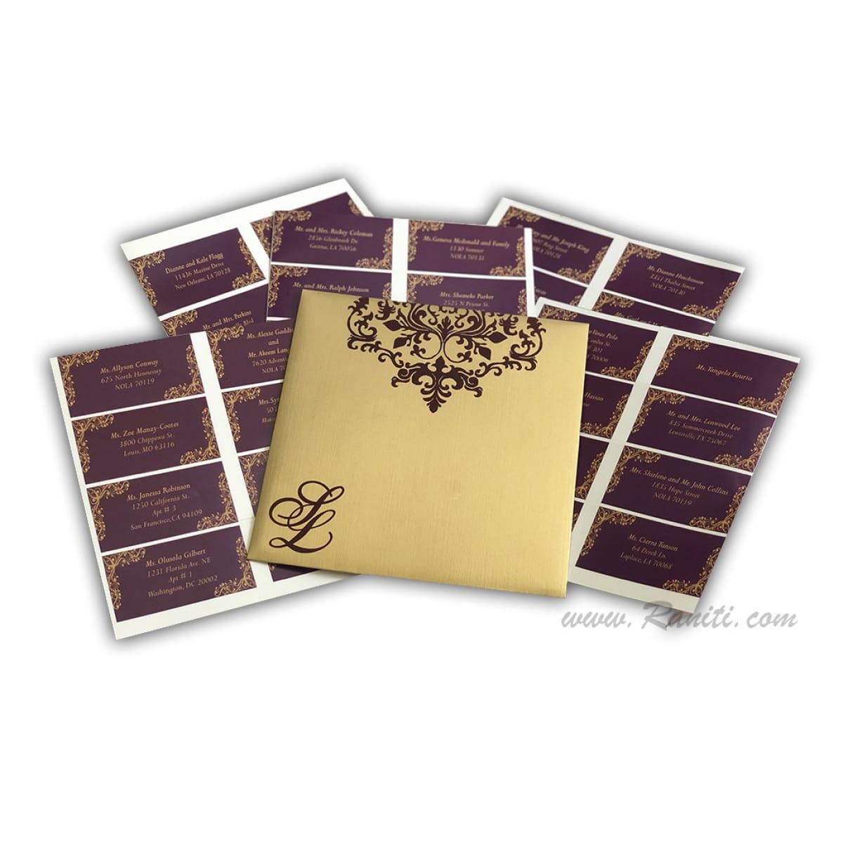 Individual Guest Address Custom Labels for Invitations Envelope AMGAL-6 ...