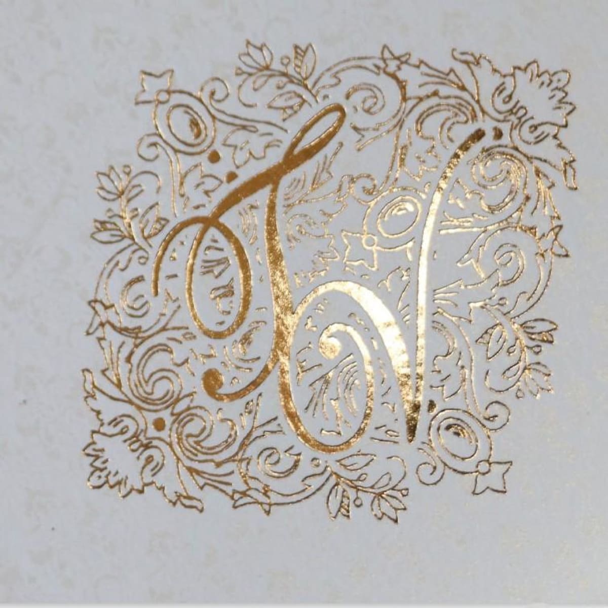 Monogram Foil Print Custom Invitation Card with Multiple Inserts | Whi ...